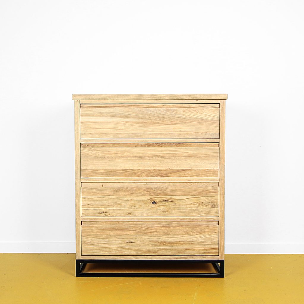 Ladekast oud eiken staal